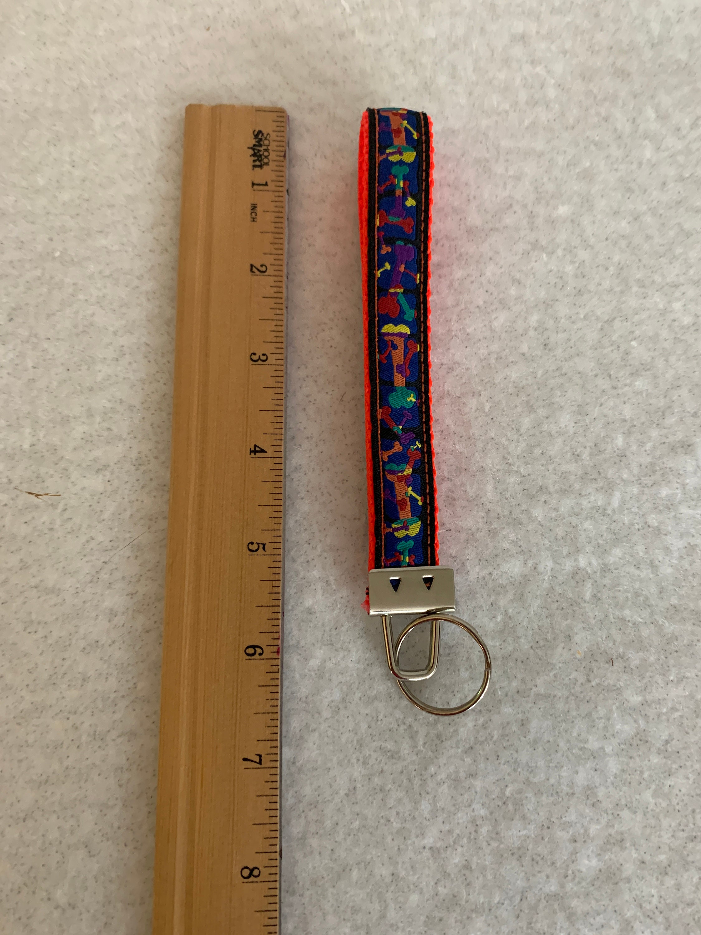 Key Fob Fabric Key Ring Wristlet Key Fob Christmas Key Fob | Etsy