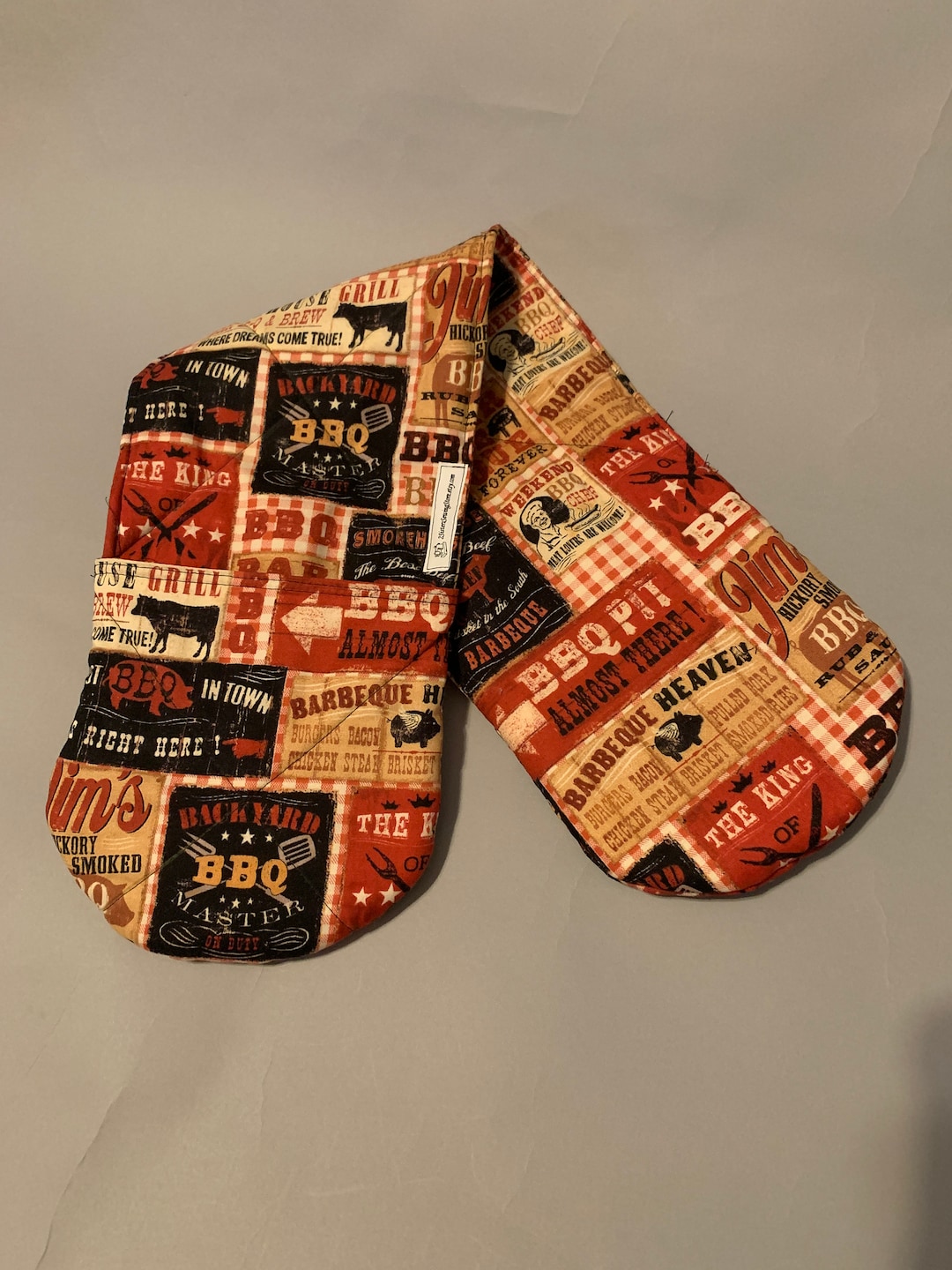 Two-handed Cotton Oven Mitt: Extra Long Pot Holder - Etsy