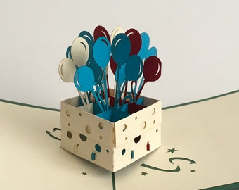 Pop up Balloon Card | Etsy