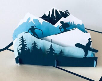 Ski Birthday Card | Etsy