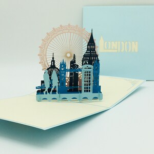 London Skylines, 3D Folding Map, Pop up Map - Etsy