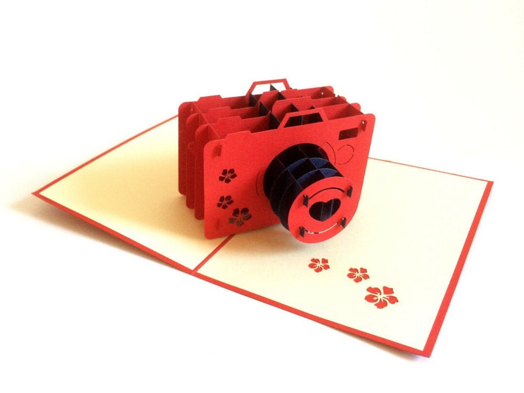 Camera, 3D Card / Pop-up / Folding Card - Etsy