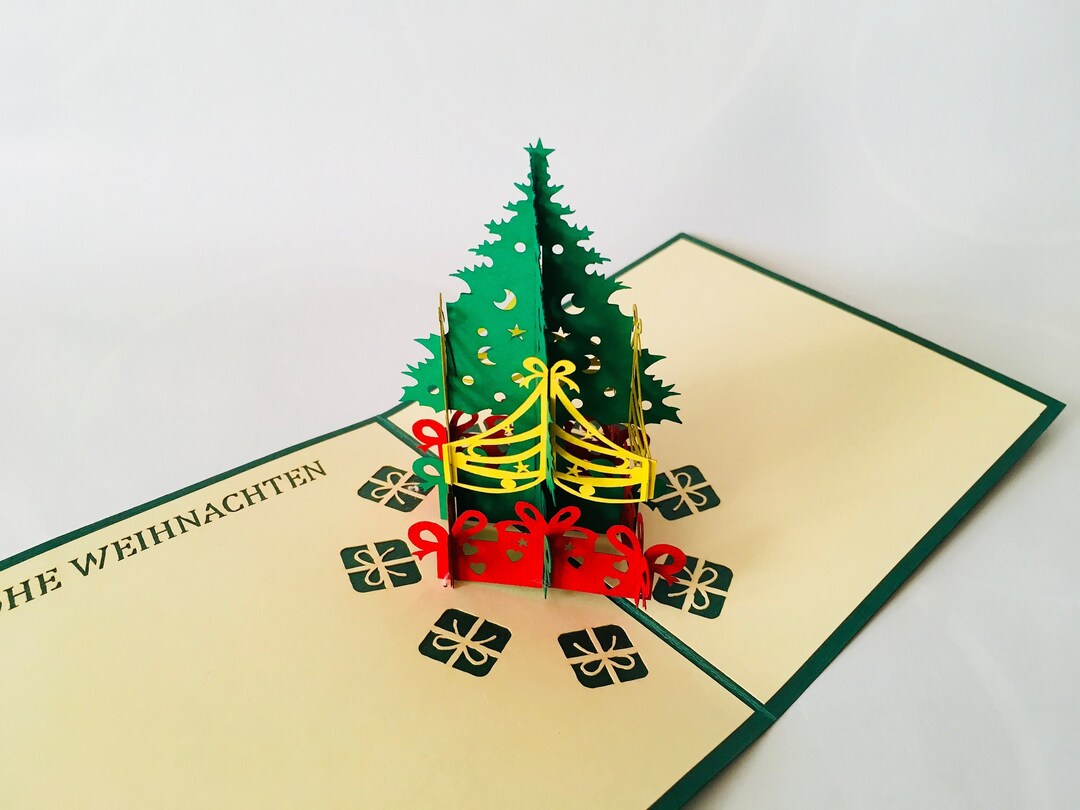 Christmas Tree, 3D Card / Pop up Card / Folding Card - Etsy