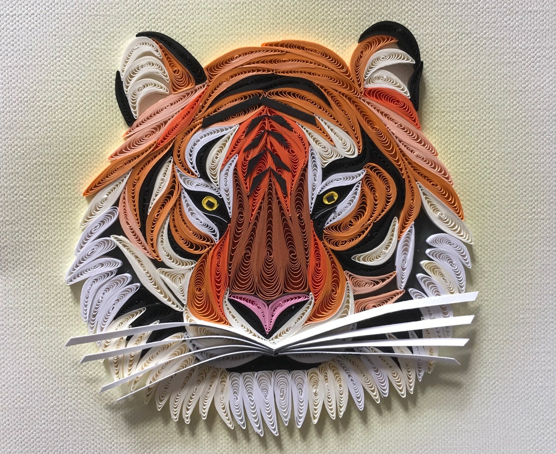 Tiger Head, Quilling Card, Quilling Tiger, the Year of the Tiger 2022 ...