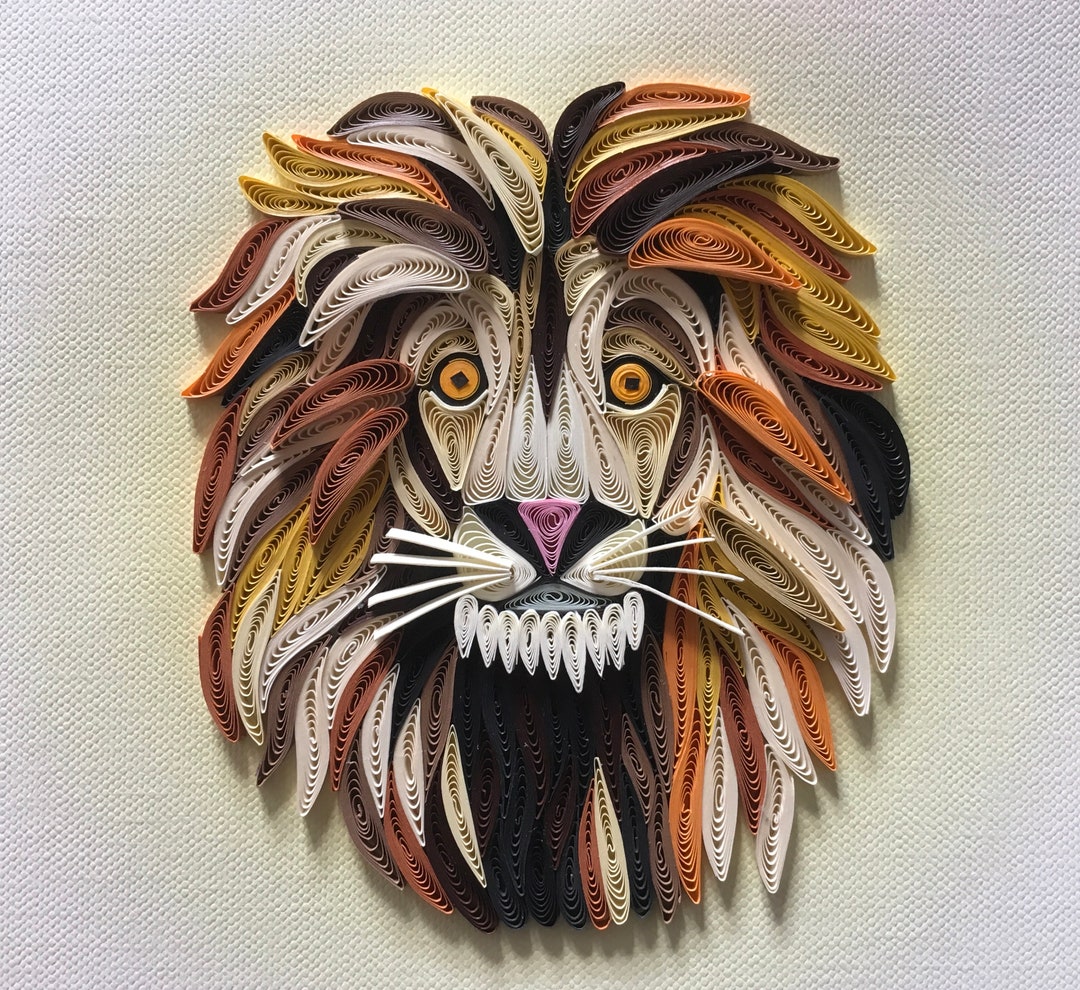 Lion Head, Quilling Card, Quilling Card - Etsy