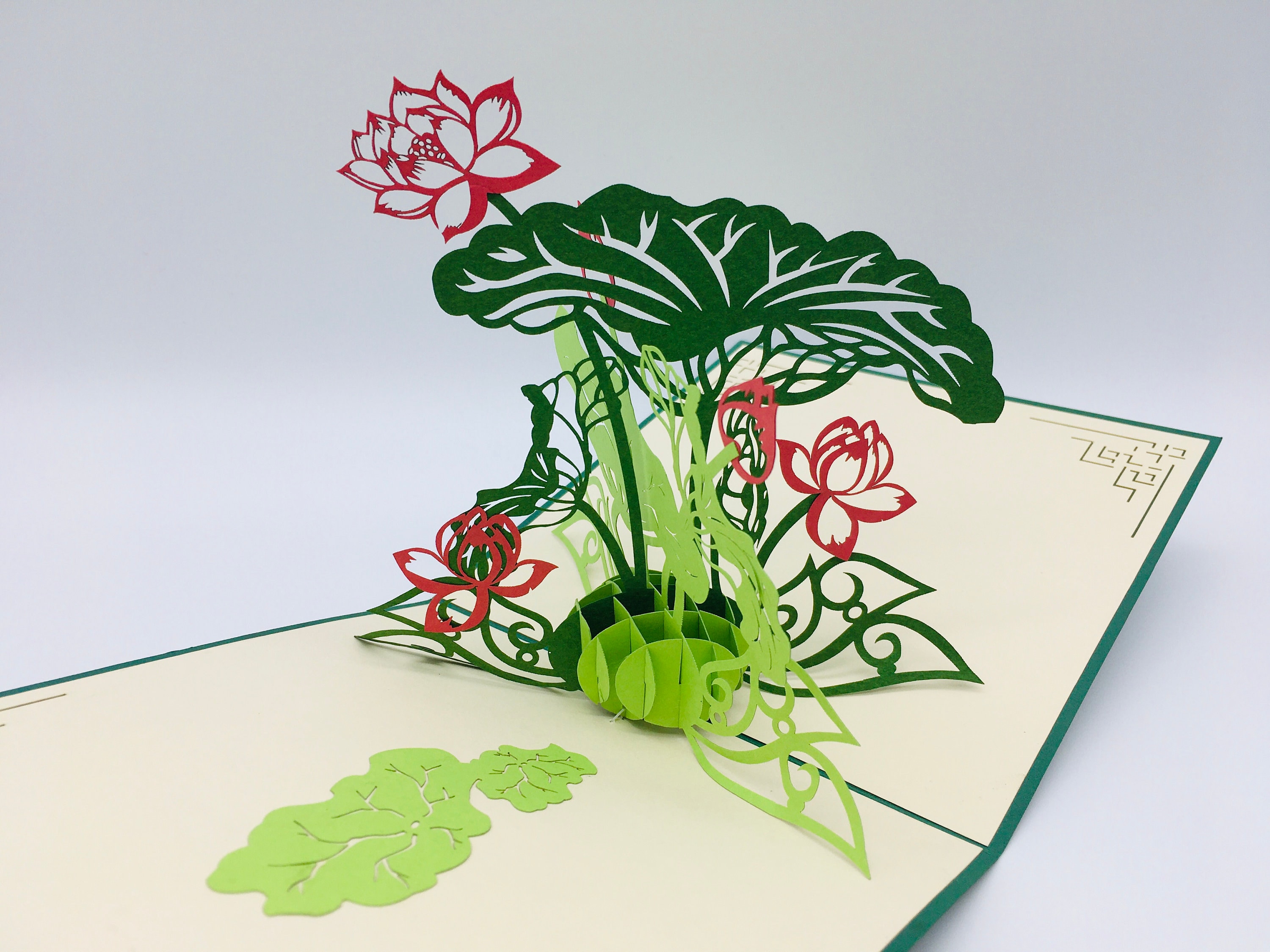 Lotus Flower 3D Card / Folding Card / Pop-up Card | Etsy