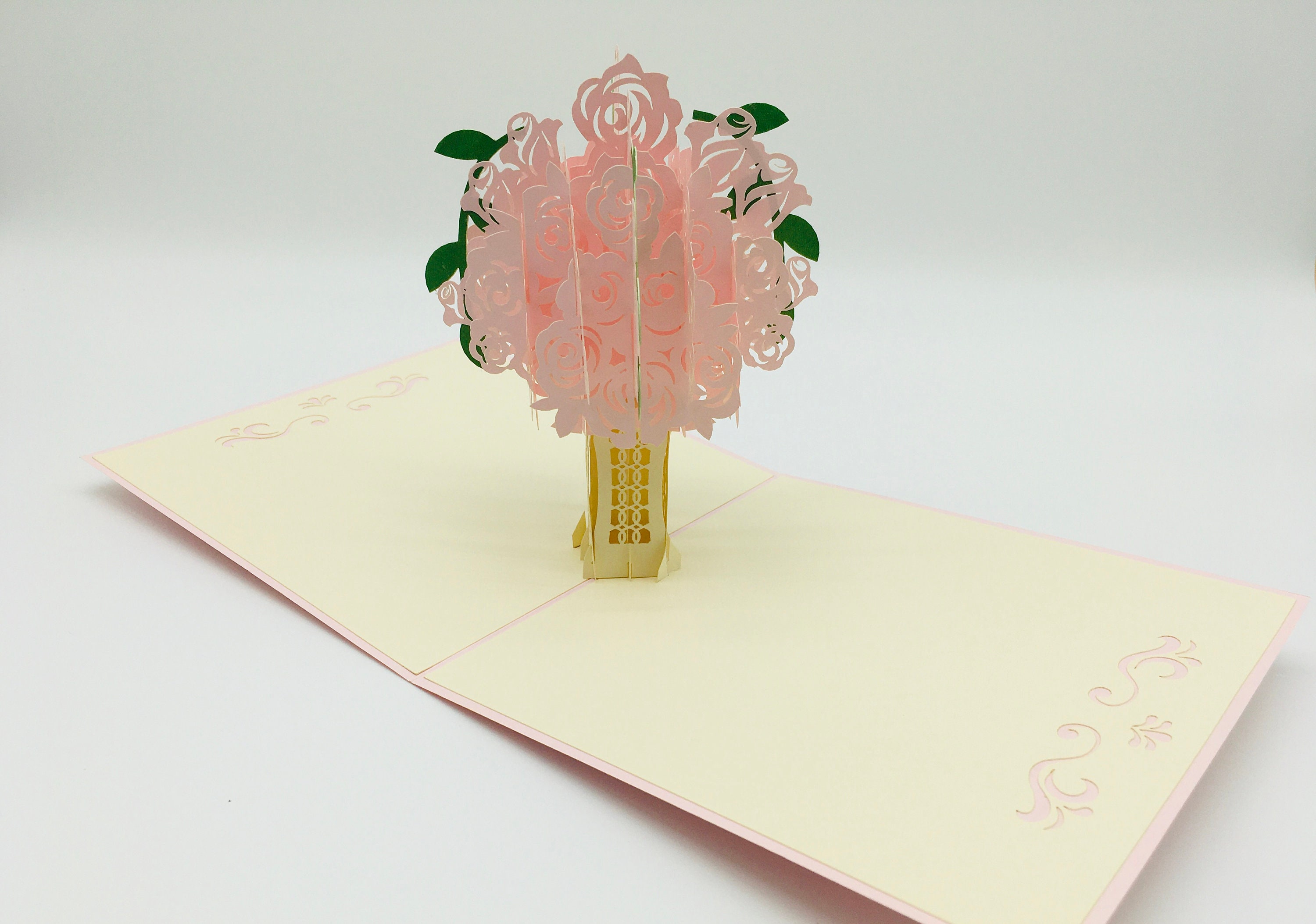 Rose Bouquet, Pop up Card, 3D Card, Congratulations Card, Mother's Day ...