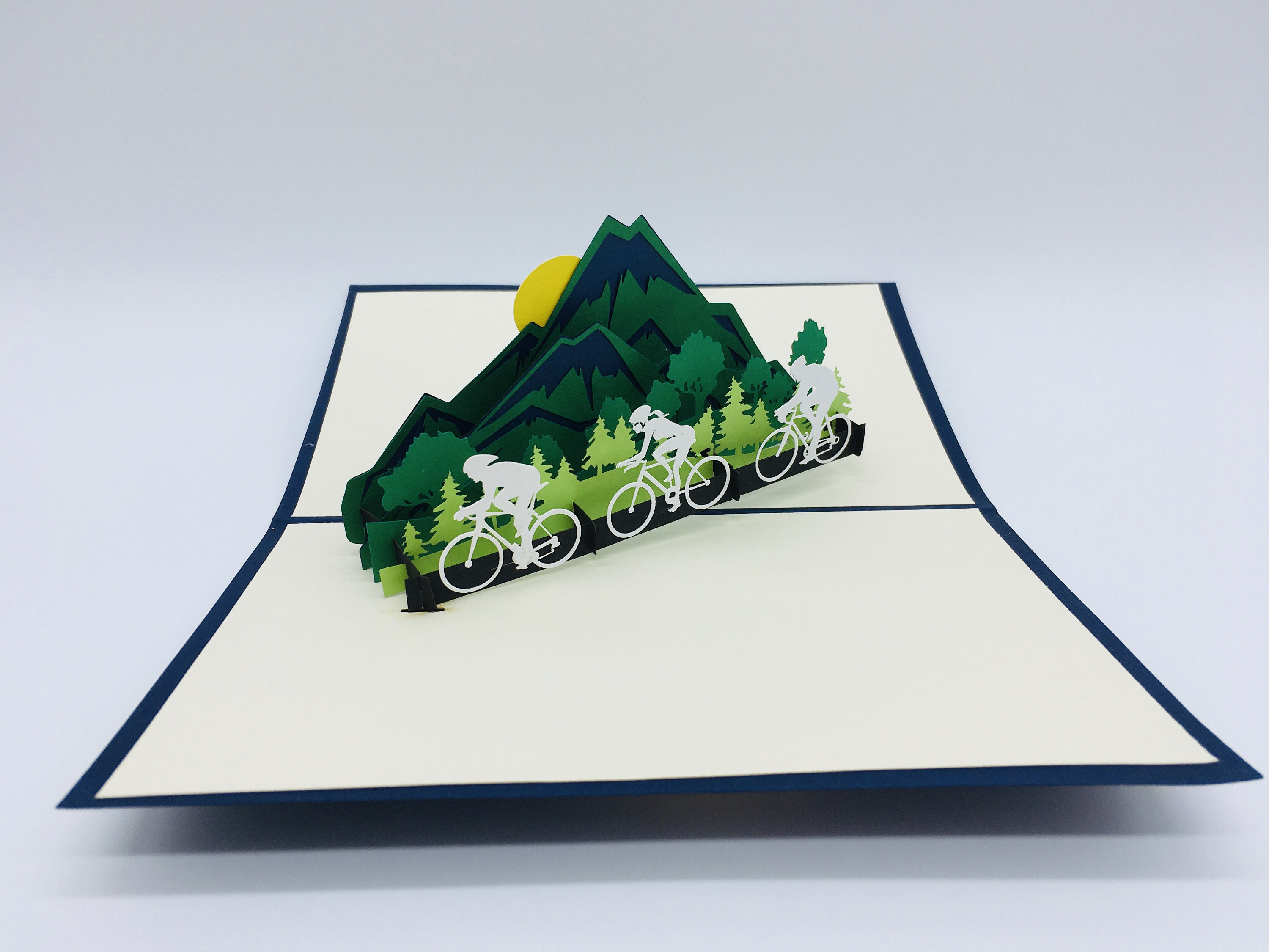 Road Cyclist, Racing Cyclist, Folding Card, Pop-up Card, Card for ...