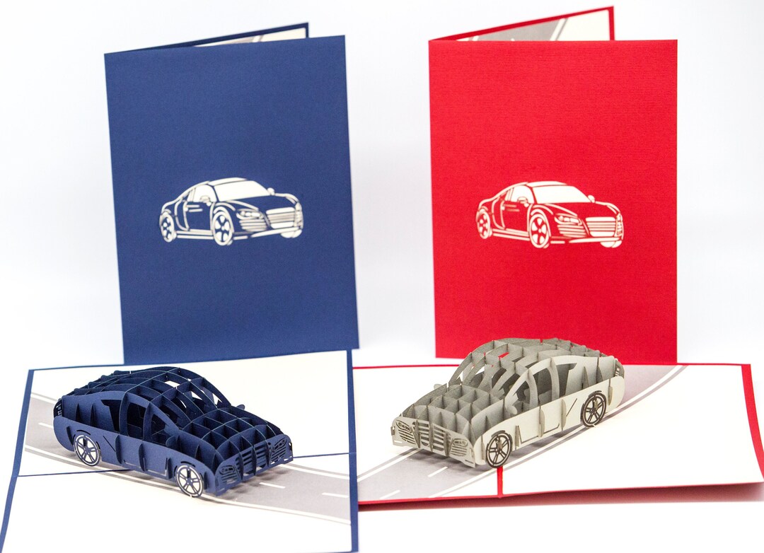 Auto, Car, Folding Card / 3D Card / Pop-up - Etsy