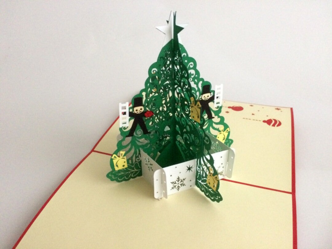 3D Folding Card Christmas Tree 2 - Etsy