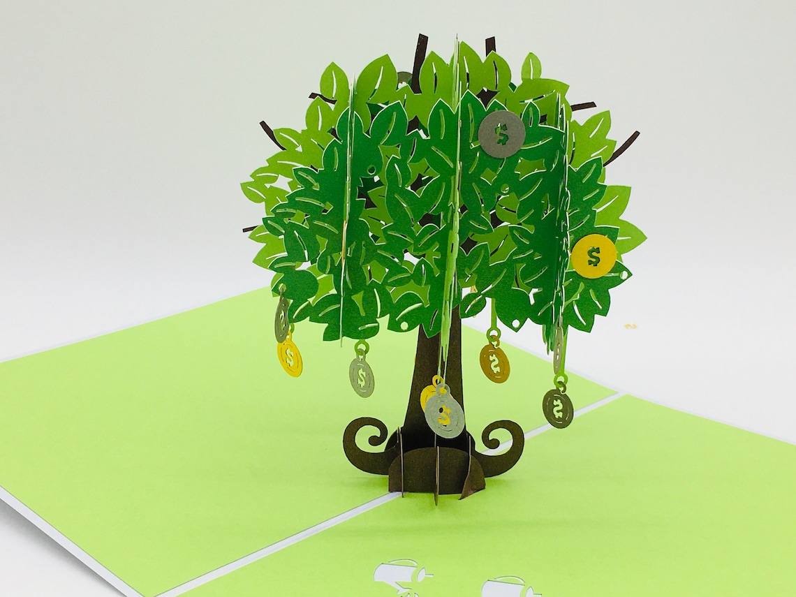 Money Tree, 3D Card / Pop-up / Folding Card - Etsy
