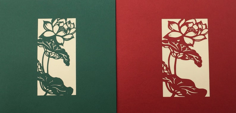 Lotus Flower 3D Card / Folding Card / Pop-up Card | Etsy