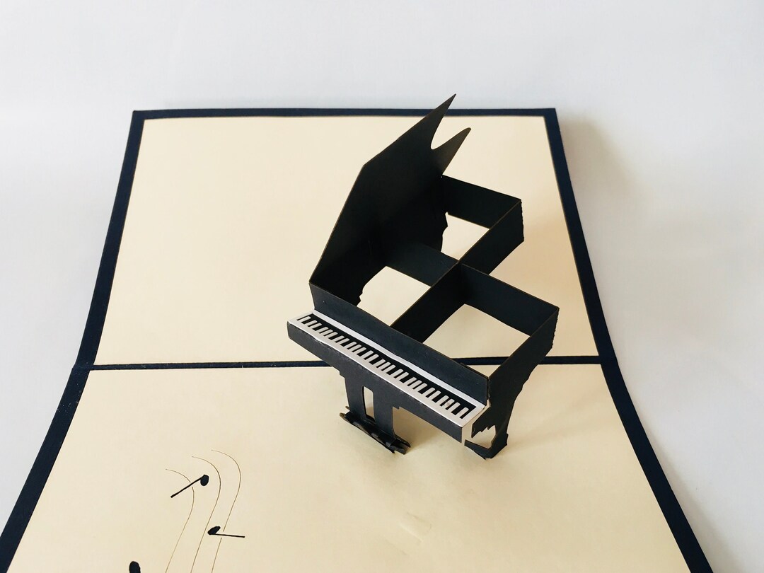 Piano, Grand Piano, Piano, Folding Card / 3D Card / Pop-up, Greeting ...