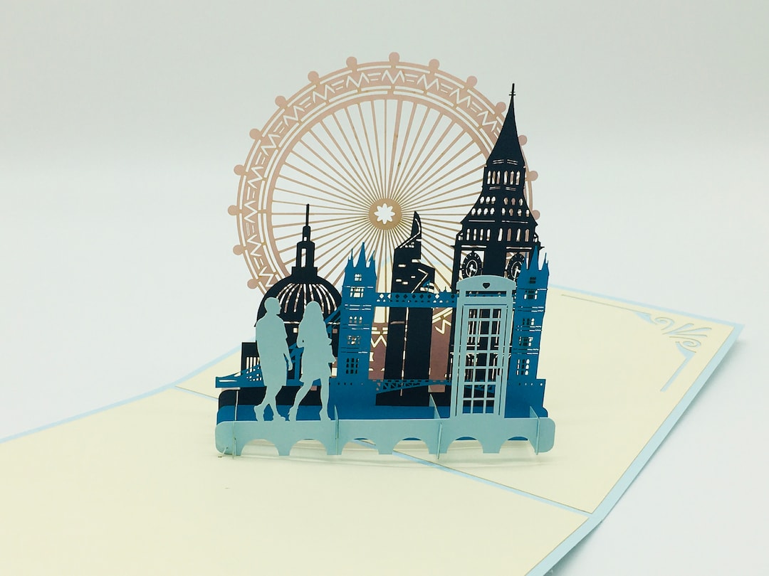 London Skylines, 3D Folding Map, Pop up Map - Etsy
