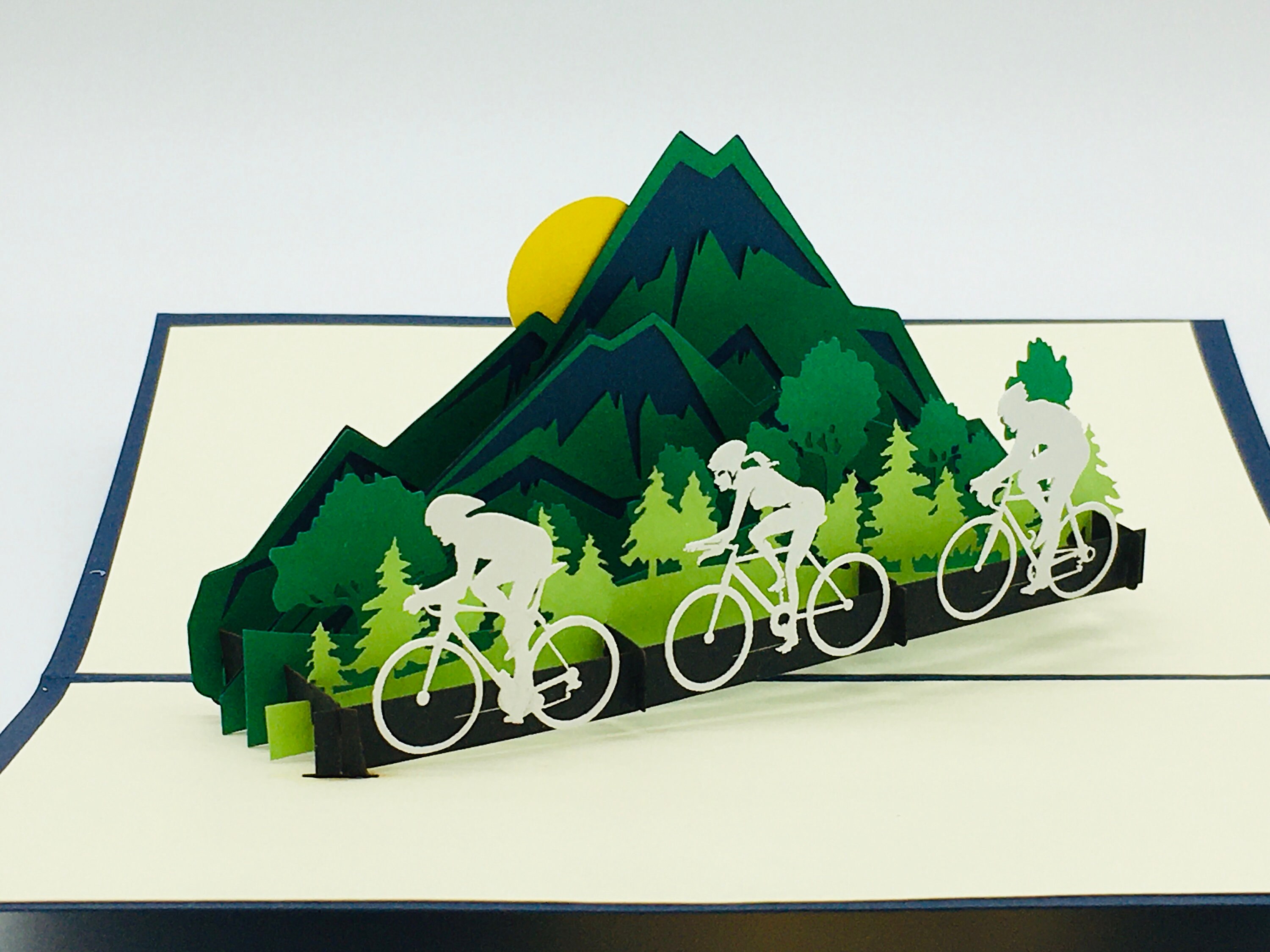 Road Cyclist, Racing Cyclist, Folding Card, Pop-up Card, Card for ...