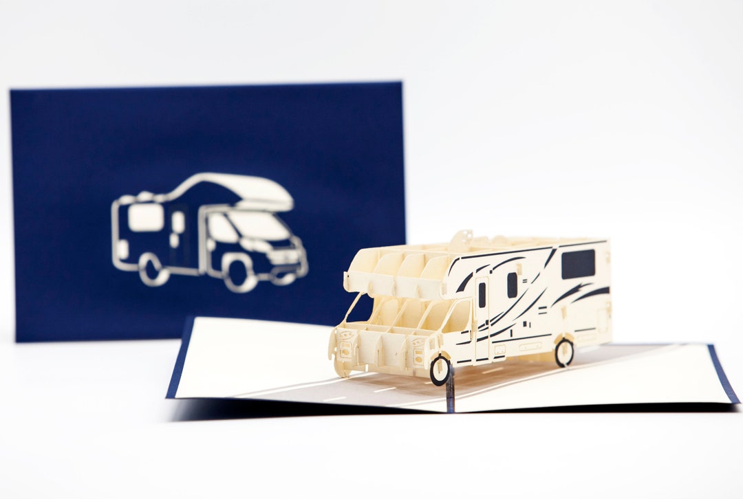 Motorhome, Caravan, Camping, Holiday, Travel, 3D Card, Pop-up Card ...