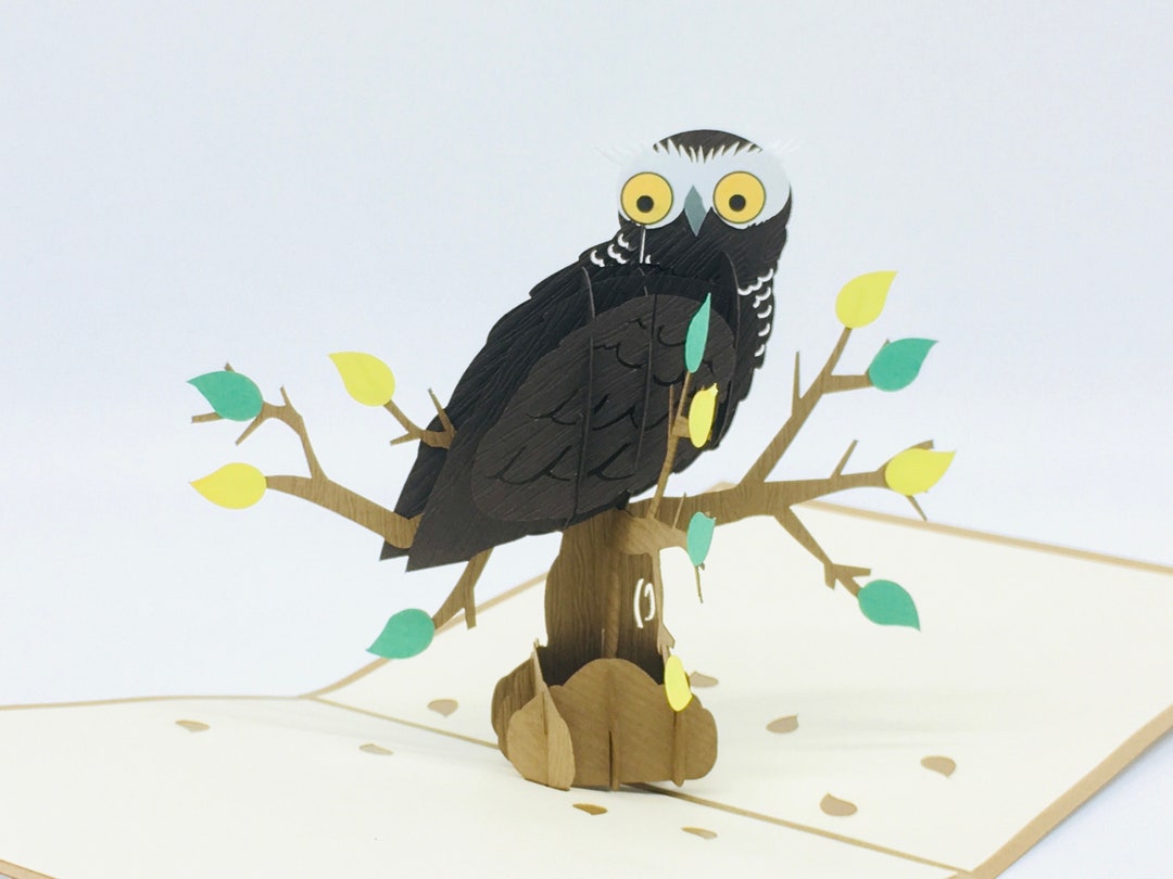 Owl, Pop up Card, 3D Card, Pop up Card, Greeting Card - Etsy