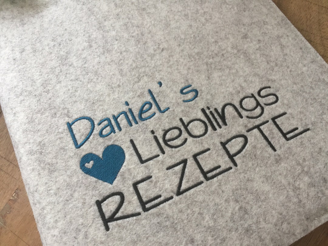 Rezepteordner mit Herz - Lieblingsrezepte - Din A5 oder Din A4 - Ordner ...