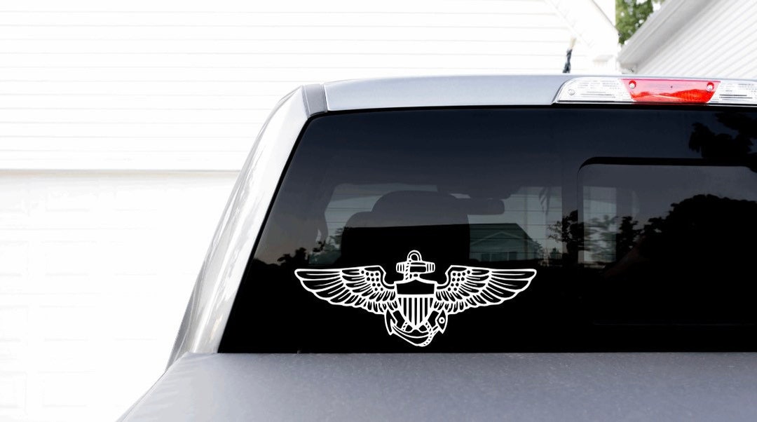 Navy Pilot Wings Navy Pilot Car Decal Navy Pilot Gift Navy - Etsy