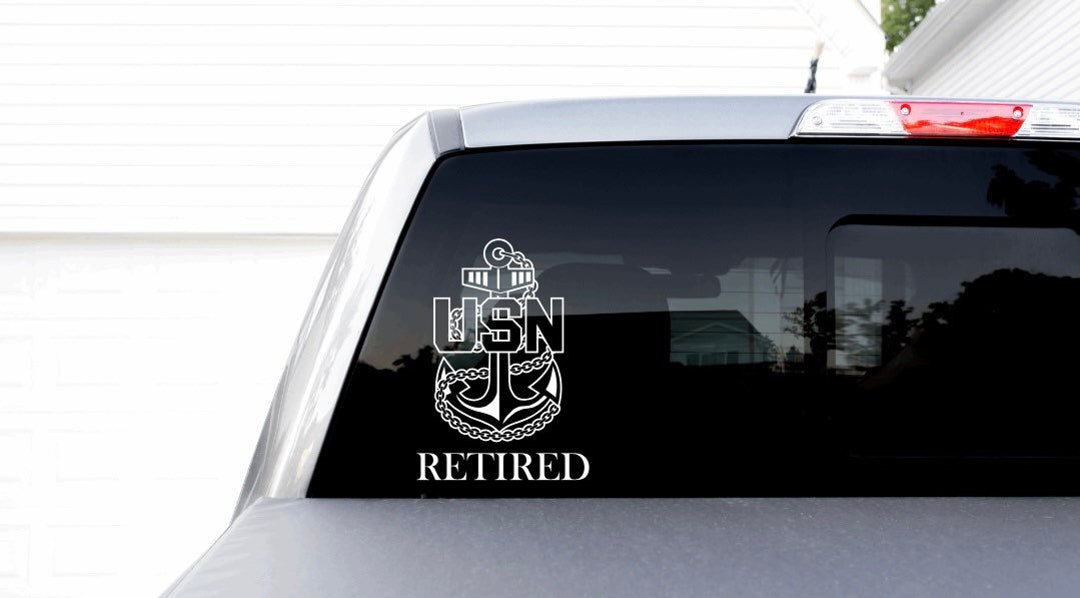 Retired Chief Anchors, Retirement Gift, USN Chief, Bumper Sticker - Etsy