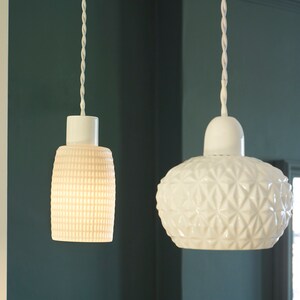 Fancy Waffle Ceramic Pendant Light - Etsy UK