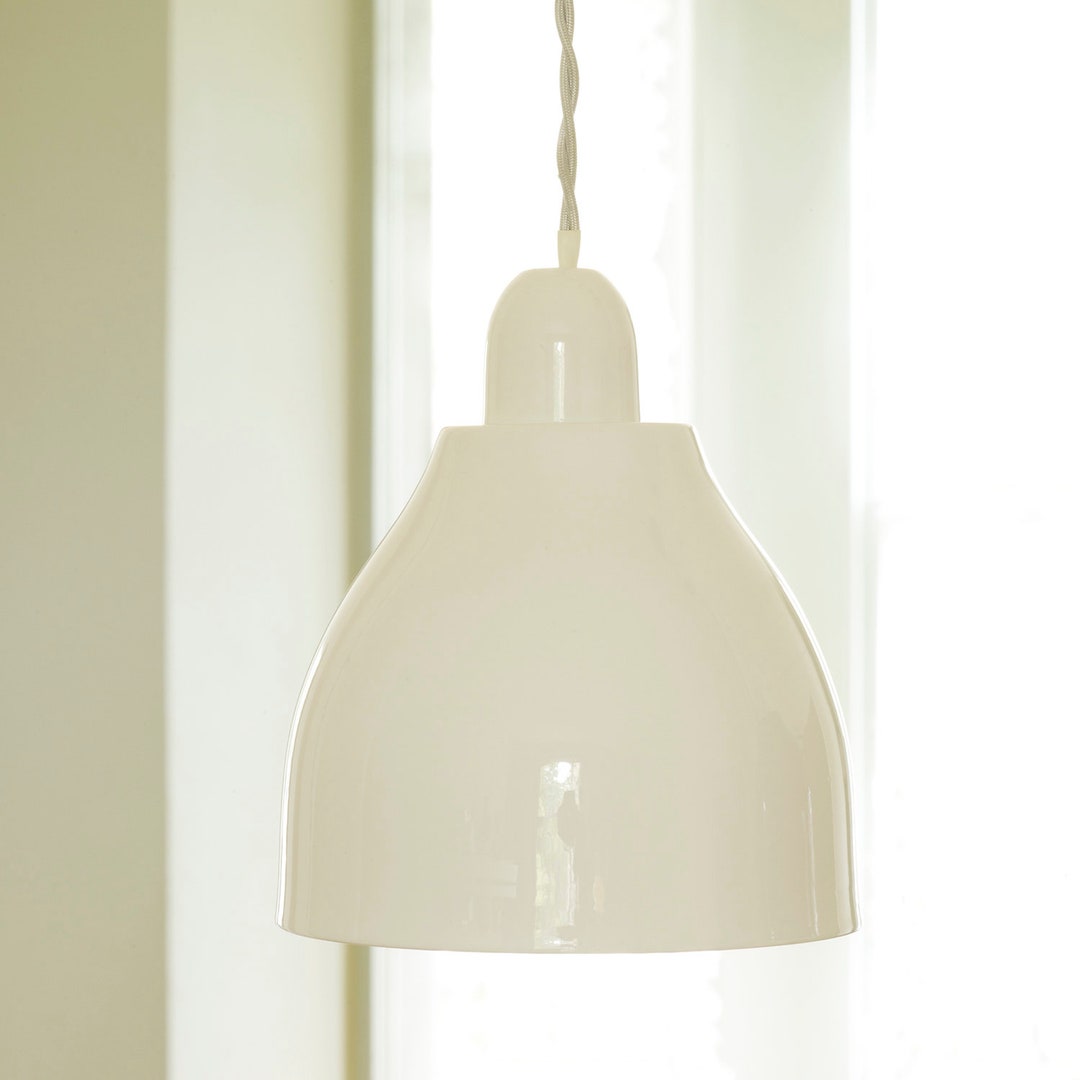 Domino White Ceramic Pendant Light - Etsy