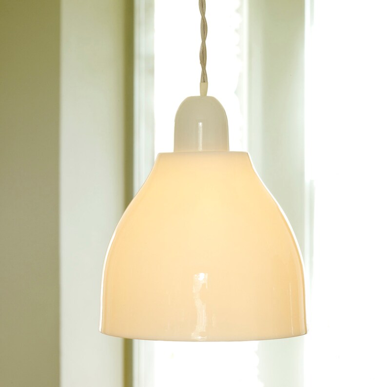 Domino White Ceramic Pendant Light - Etsy