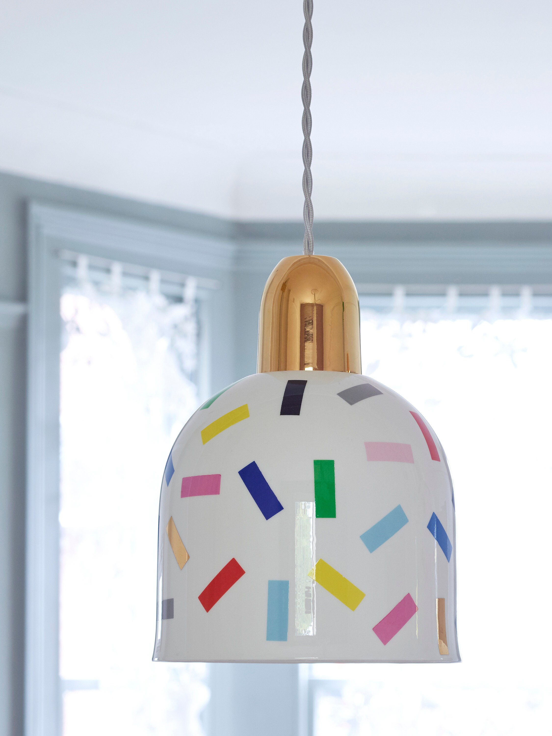 Cloche Confetti Ceramic Pendant Light - Etsy