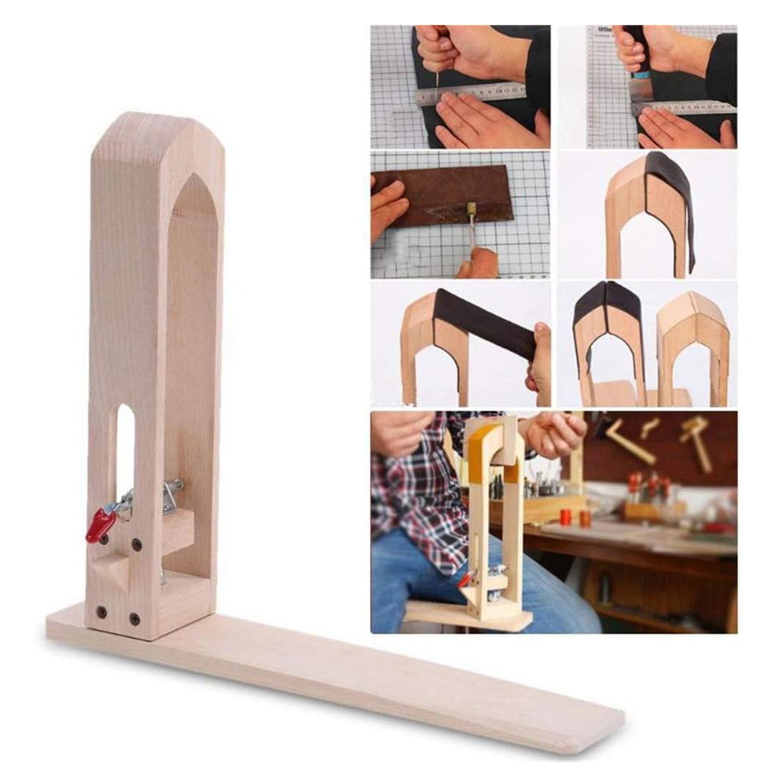 Beech Leather Craft Stitching Pony Retaining Clip Wood Tool Sewing ...