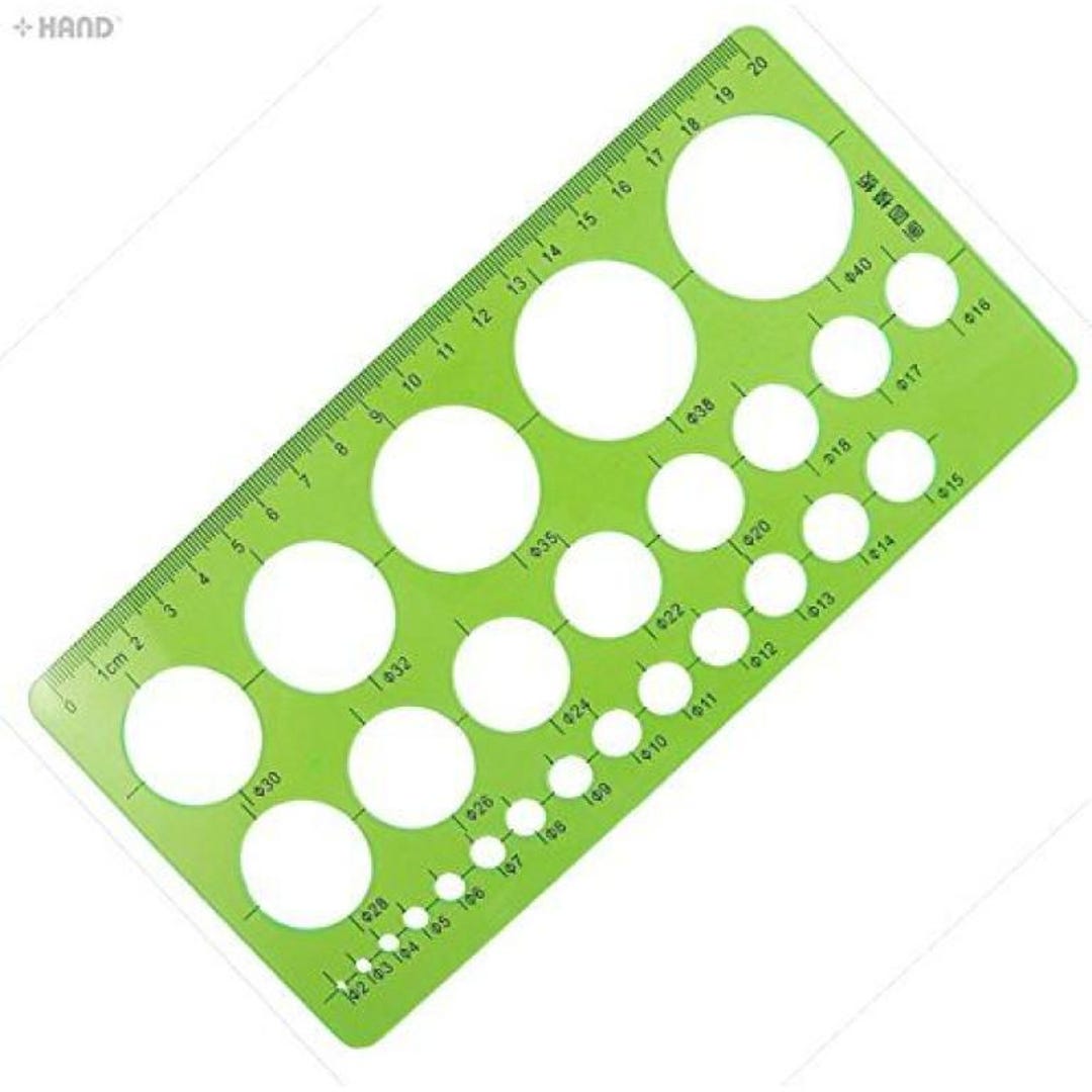 NO.70122 Plastic Educational Drawing Metric Circles 2-40mm Diameter ...