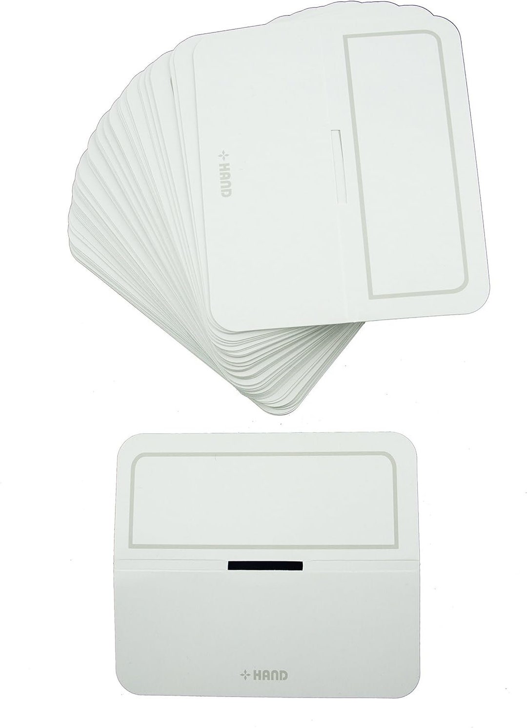 HAND® Small White Fabric Sample Header Cards 100x45mm,190g Pack of 70 ...