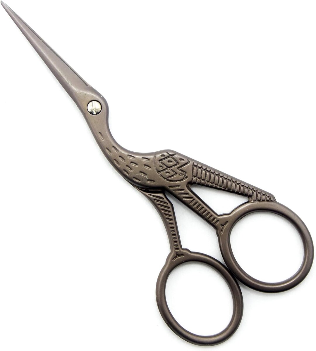 Classic Large Forged Stork Embroidery Scissors, Antique Finish 4.6” - Etsy