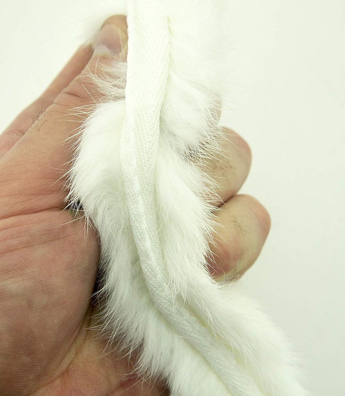 White Rabbit Fur Piping Trim for Garment Edging, Coats, Hoods, Cushions ...