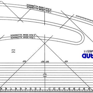 HAND Ruler Pattern Marking, Pattern Making, Tailor, Students - Metric ...