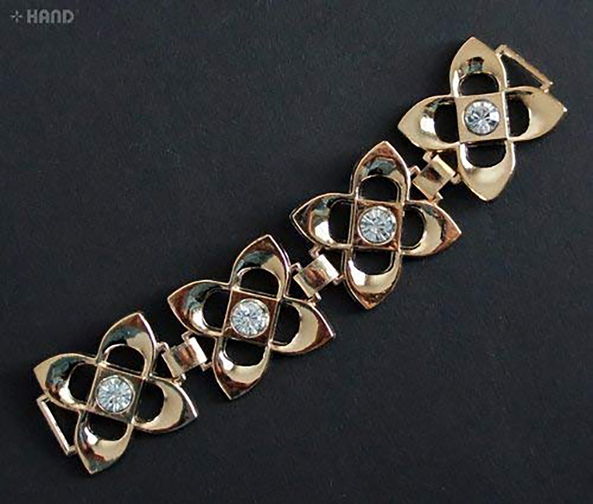 A29 Metal Gold Tone DIY Accessories Making Embellishement With Diamonte ...