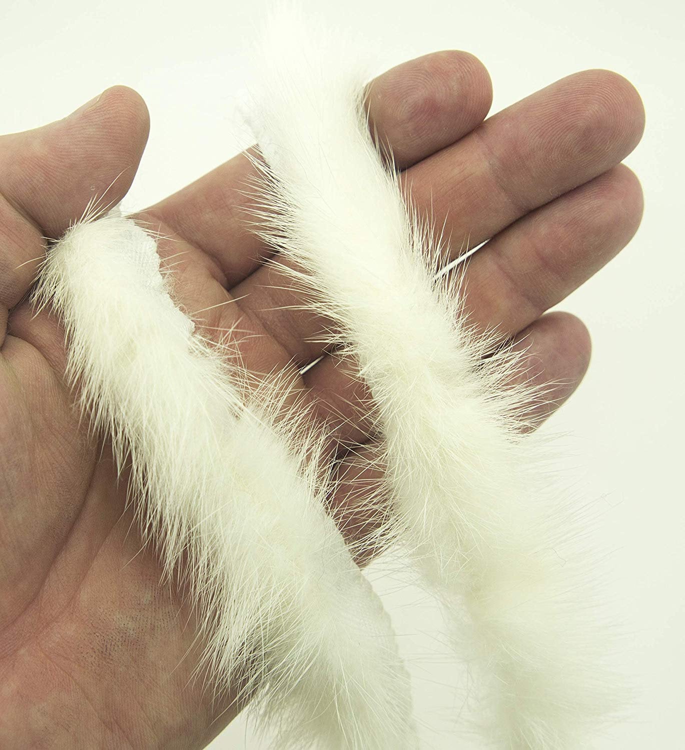 Thin White Mink Fur Piping Trim for Garment Edging, Coats, Hoods ...