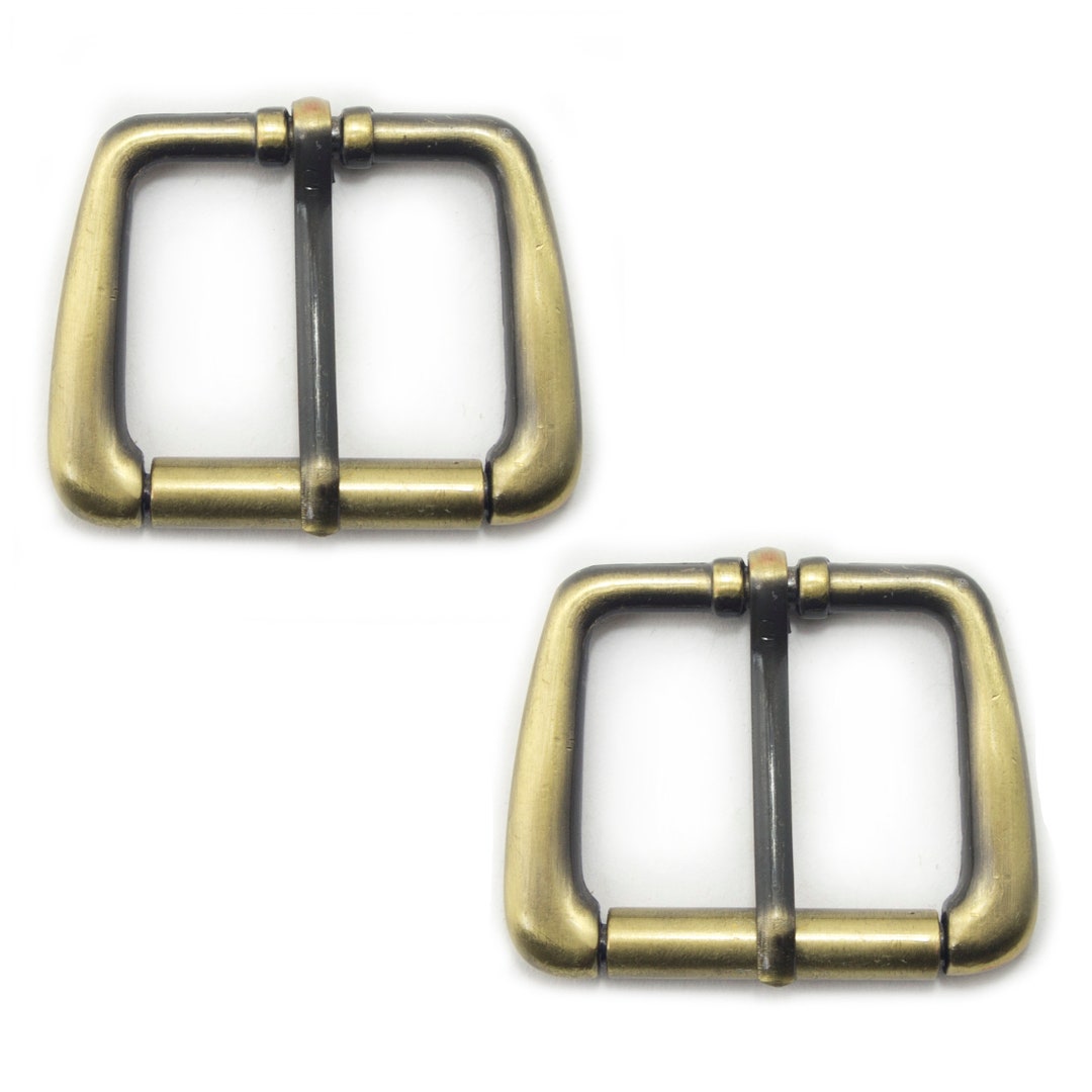 No.8196 Set of 2 Antique Brass Tone Buckles for Belts, Bags, Etc. - 48 ...