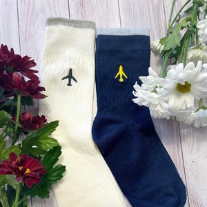Socks for Flight Attendants, Socks for Pilot, Gift for Stewardess ...