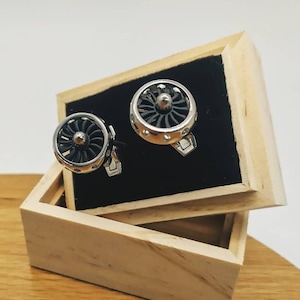 Cufflinks Turbine, Aircraft Plane Engine Cufflinks as Aviation ...