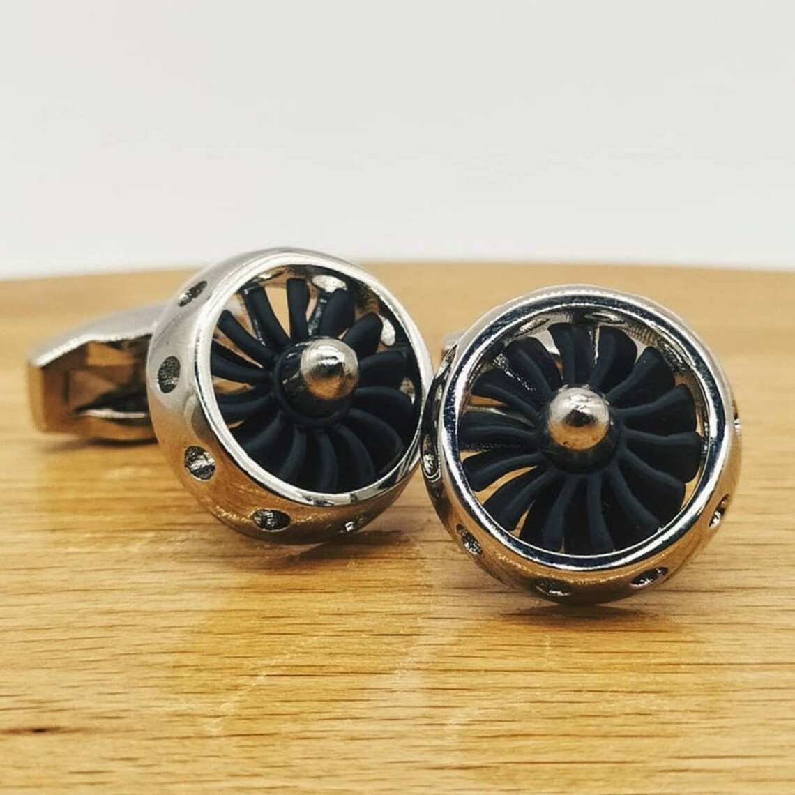 Cufflinks Turbine, Aircraft Plane Engine Cufflinks as Aviation ...