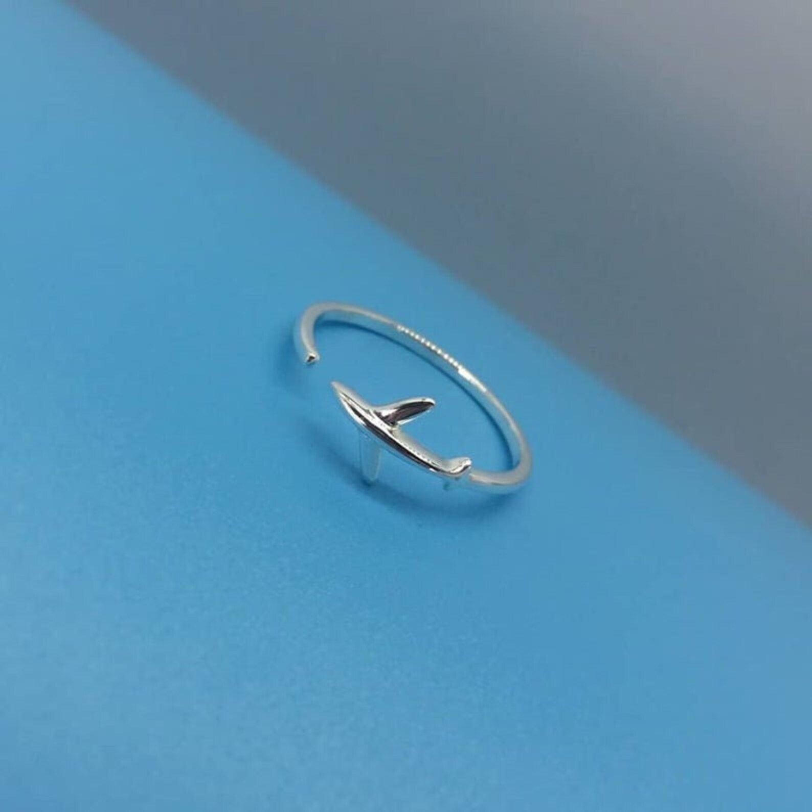 Silver Ring With Plane Airplane Ring Plane Ring Silver - Etsy