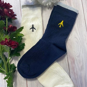 Socks for Flight Attendants, Socks for Pilot, Gift for Stewardess ...