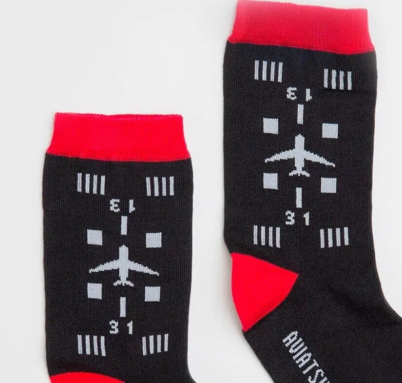 Runway Socks, Socks for Flight Attendant, Socks for Pilot, Gift for ...