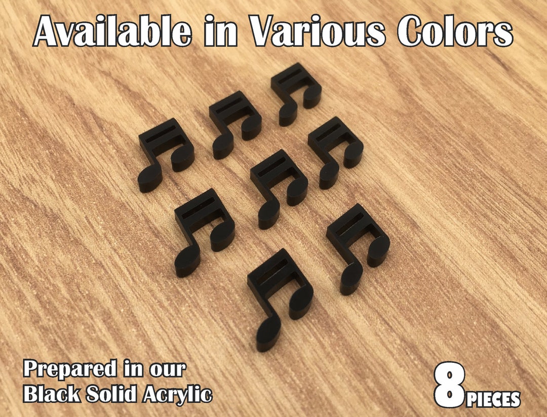 Musical Note Cutouts – Laser Cut Acrylic (8pcs) | Choir Craft Bits ...