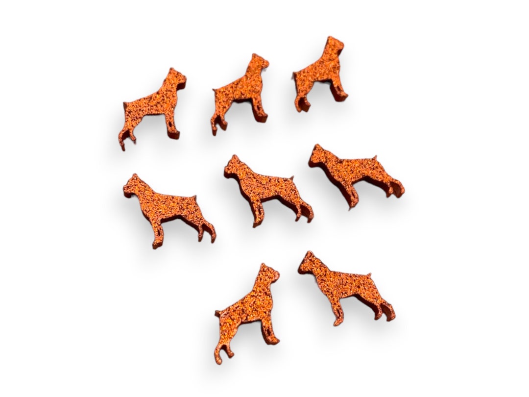 Boxer Acrylic Laser Cut Cabochon ((shown in Copper Glitter)(you Pick ...
