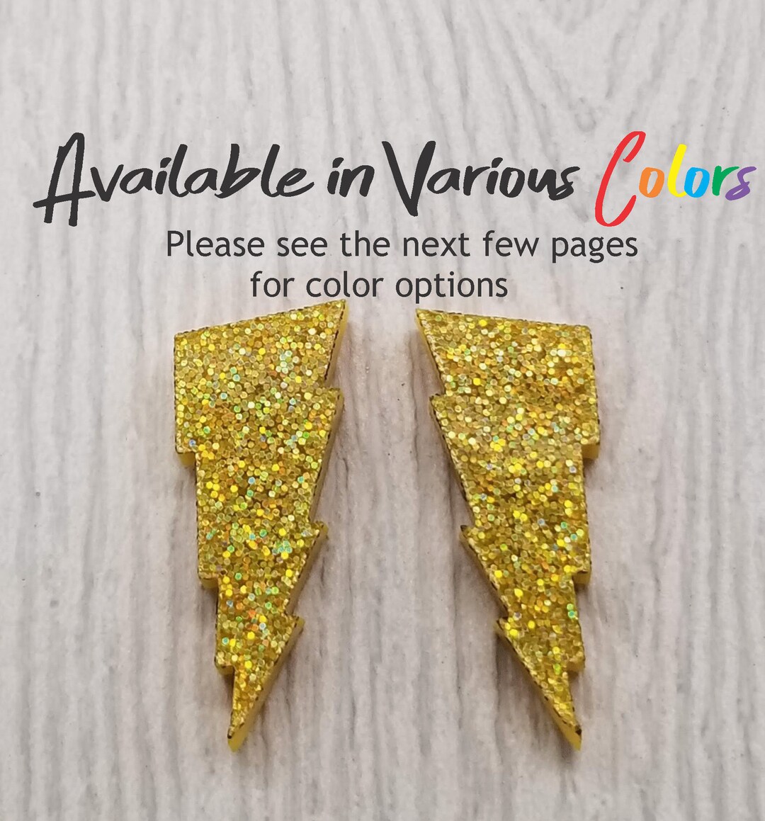 Lightning Bolt Acrylic Laser Cut Cabochon ( You Pick Color) 8 Pcs / Lot ...