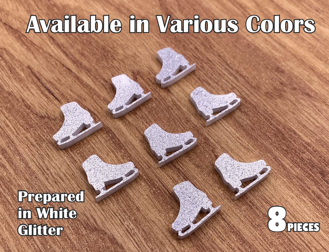 Ice Skates Acrylic Laser Cut Cabochon You Pick Color 8 Pcs - Etsy