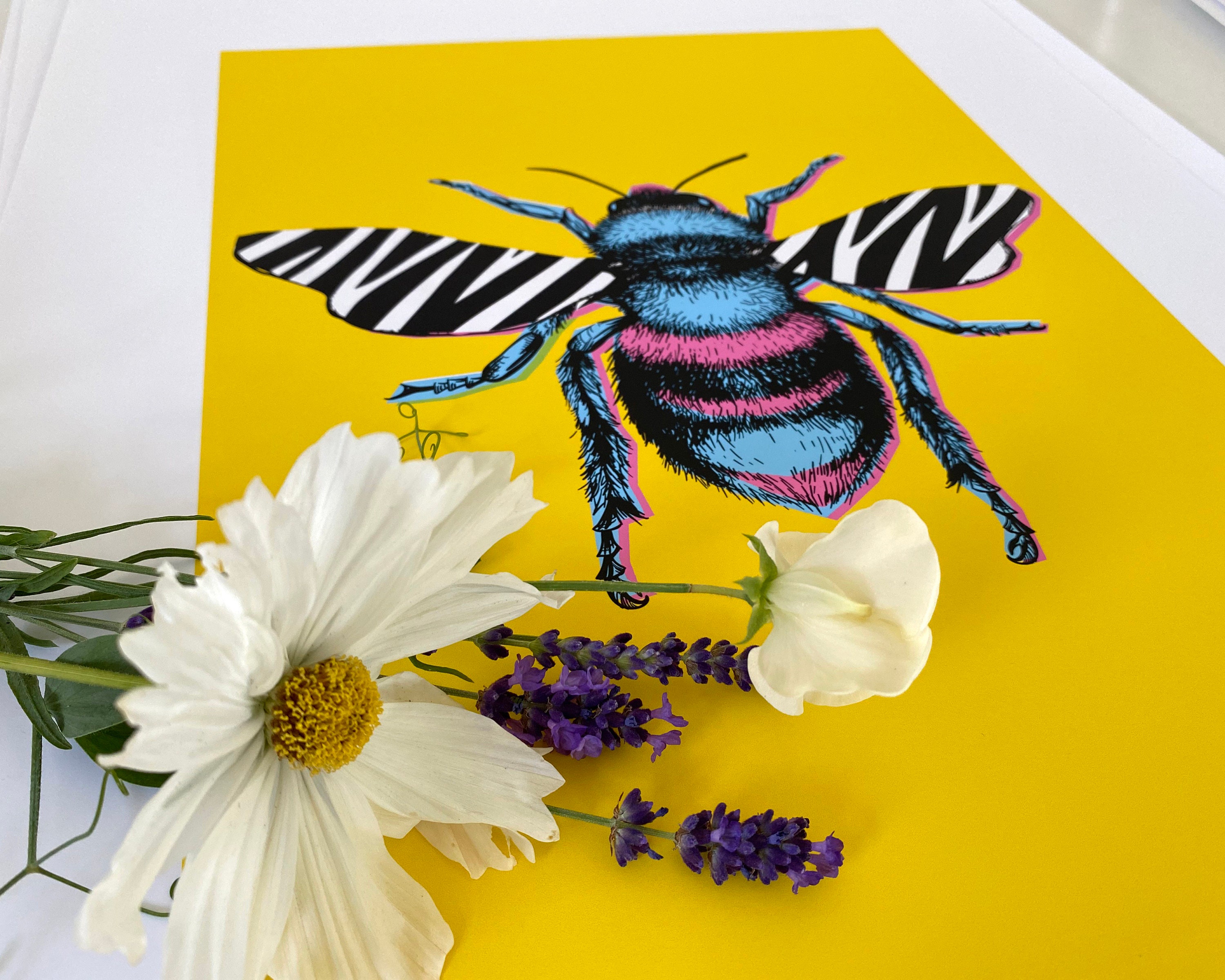 Bee Print Zebra - Etsy
