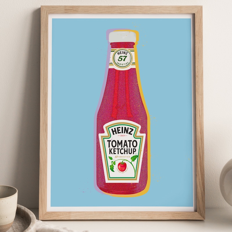 Scared Ketchup Art - Etsy