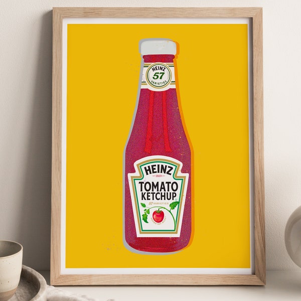 Kitchen Prints Ketchup - Etsy UK